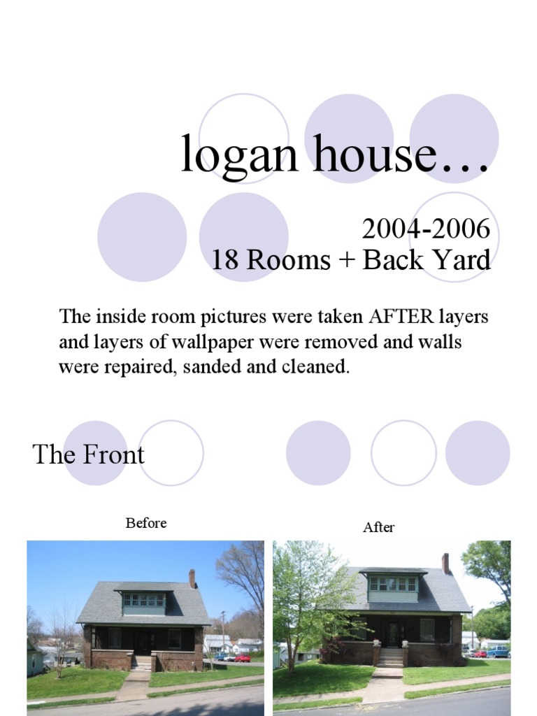 Logan House Renovation: Before & After | PDF