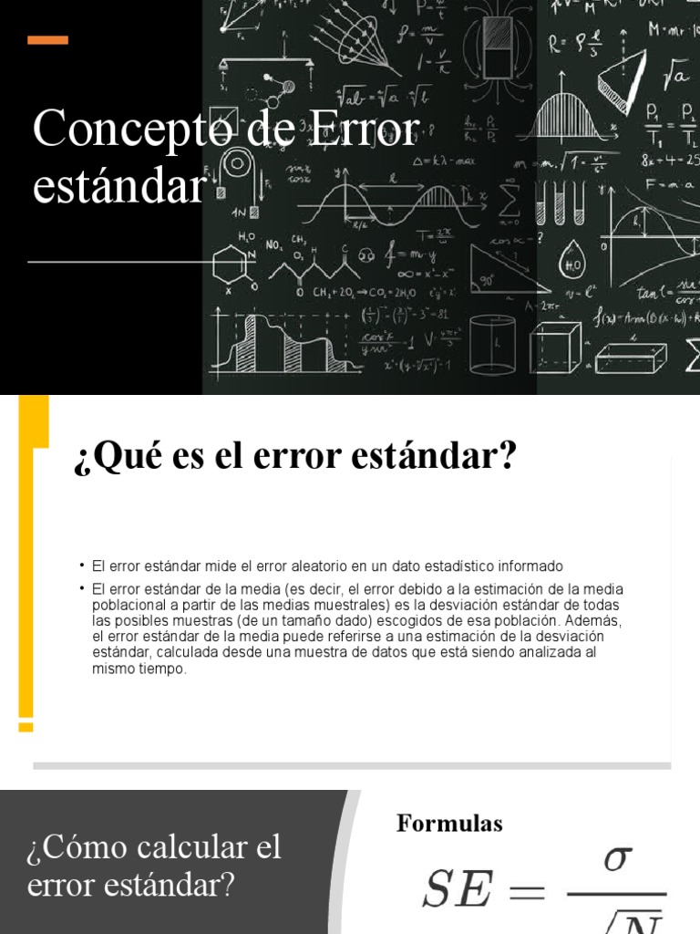 Concepto de Error Estándar | PDF