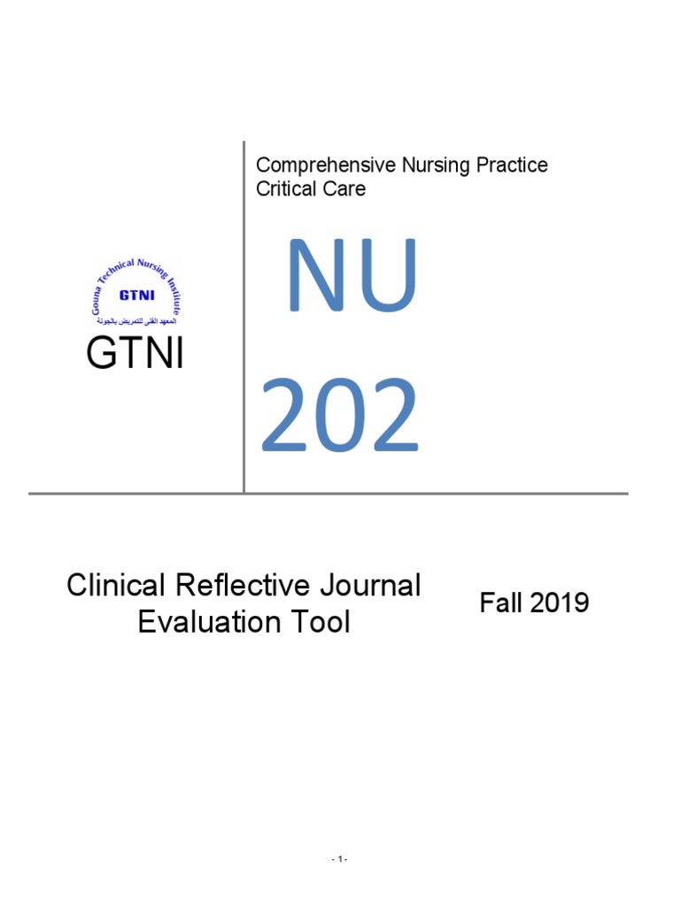 Clinical Reflective Journal Evaluation Tool: Fall 2019 | PDF | Nursing ...