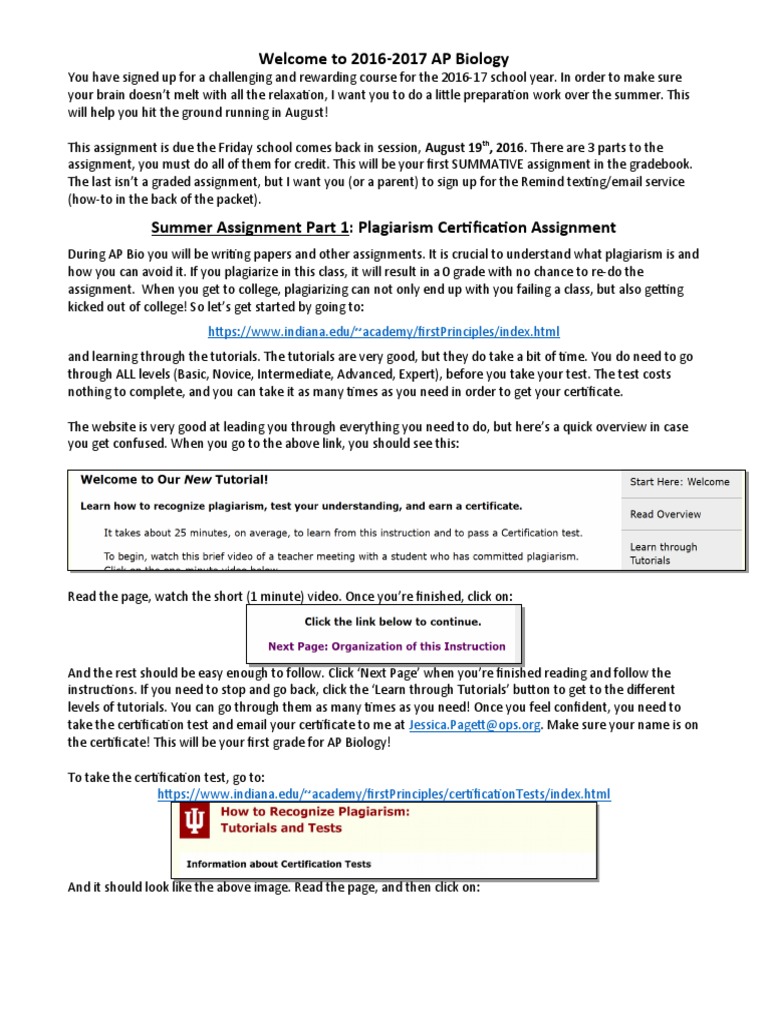 AP Bio Summer Assignment | PDF | Type I And Type Ii Errors | Diabetes