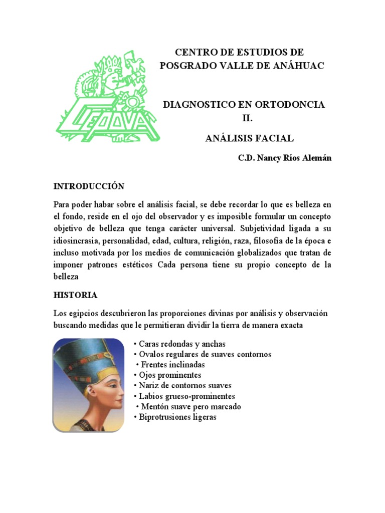 Analisis Facial Pdf Cara Belleza