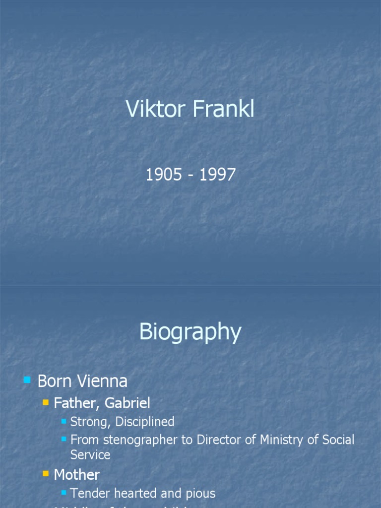 Viktor Frankl | PDF | Psychology | Human Nature