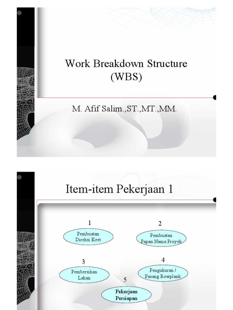 Contoh WBS Proyek Konstruksi | PDF