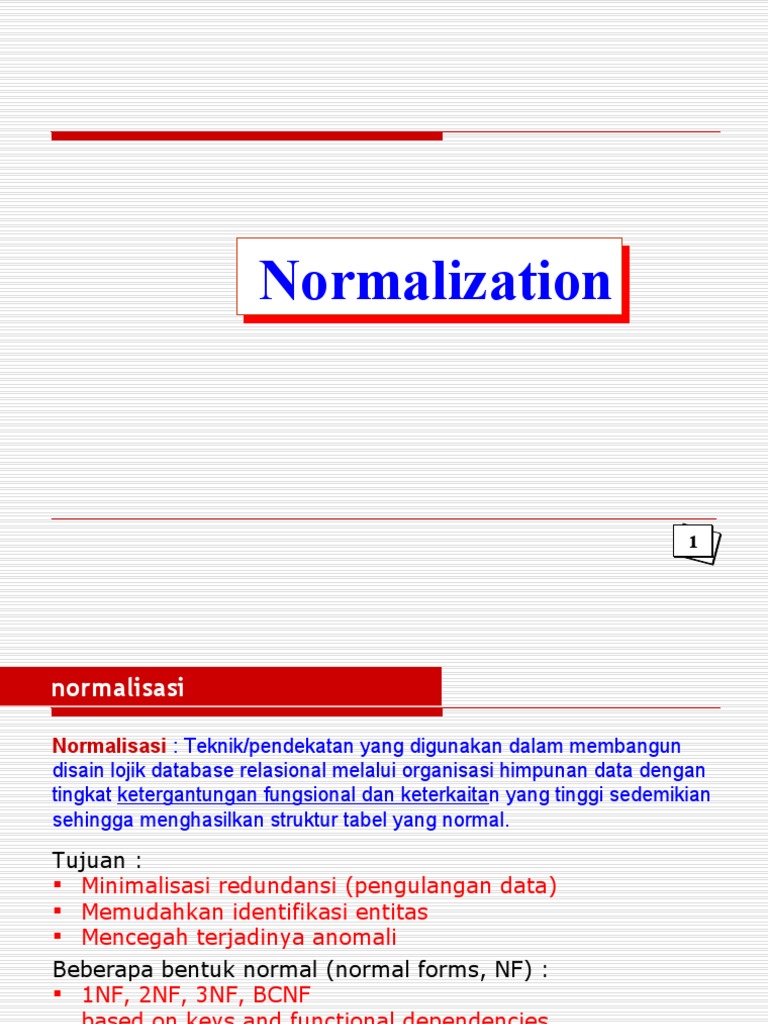 Panduan Lengkap Normalisasi Database | PDF
