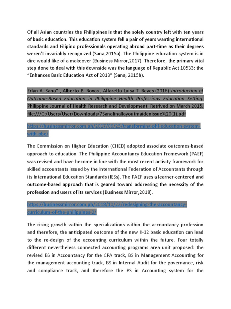 RRL Sample | PDF | Philippines | Accounting