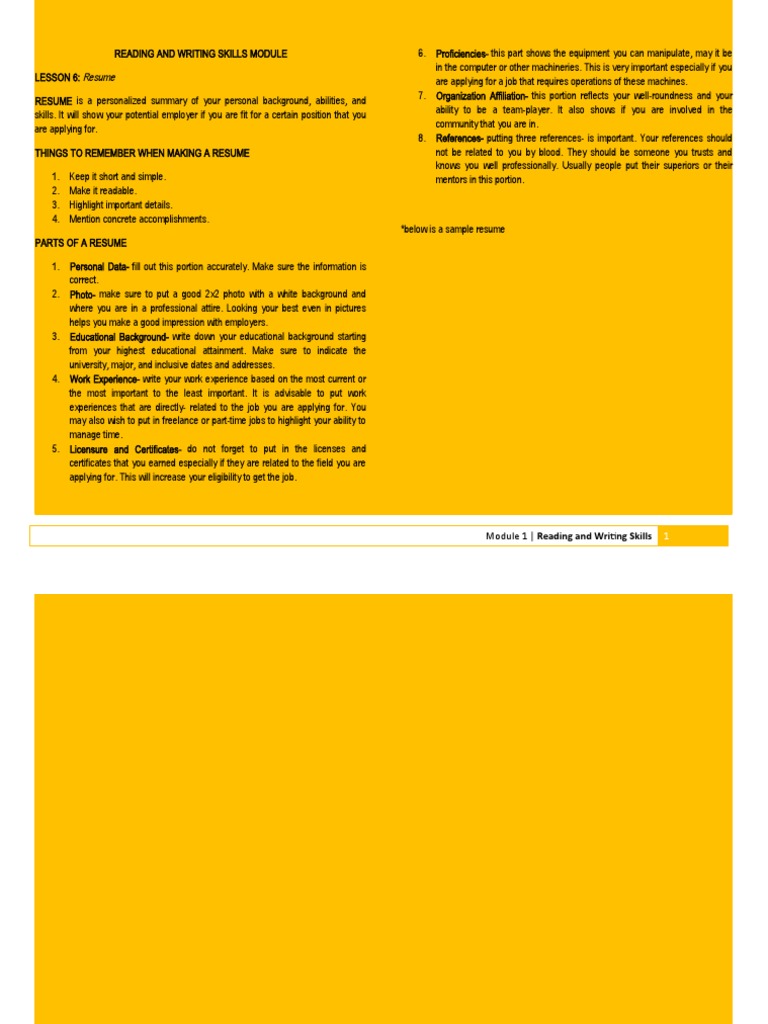 Essential Resume Writing Guide | PDF | Business