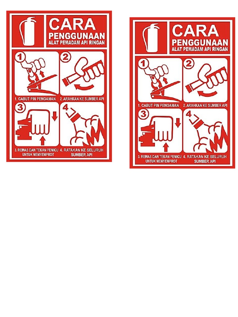 Stiker Cara Penggunaan Apar | PDF