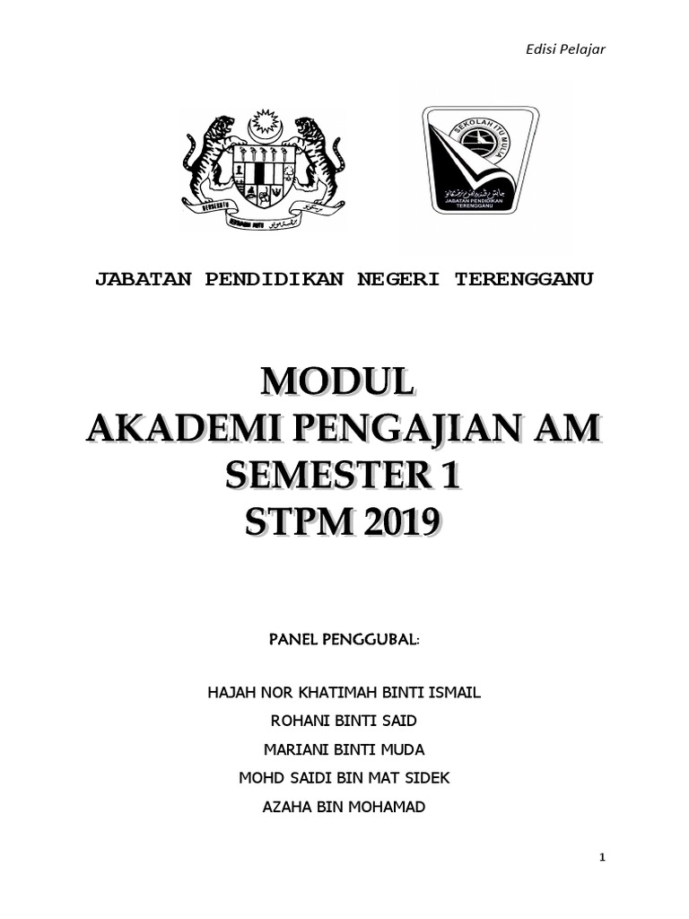 Akademi Pa Sem 1 - Edisi Pelajar | PDF