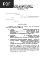 Sample - Complaint in Intervention | PDF | Injunction | Deed