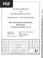 Bolt Tightening Procedure and Method Statement | PDF | Screw | Calibration