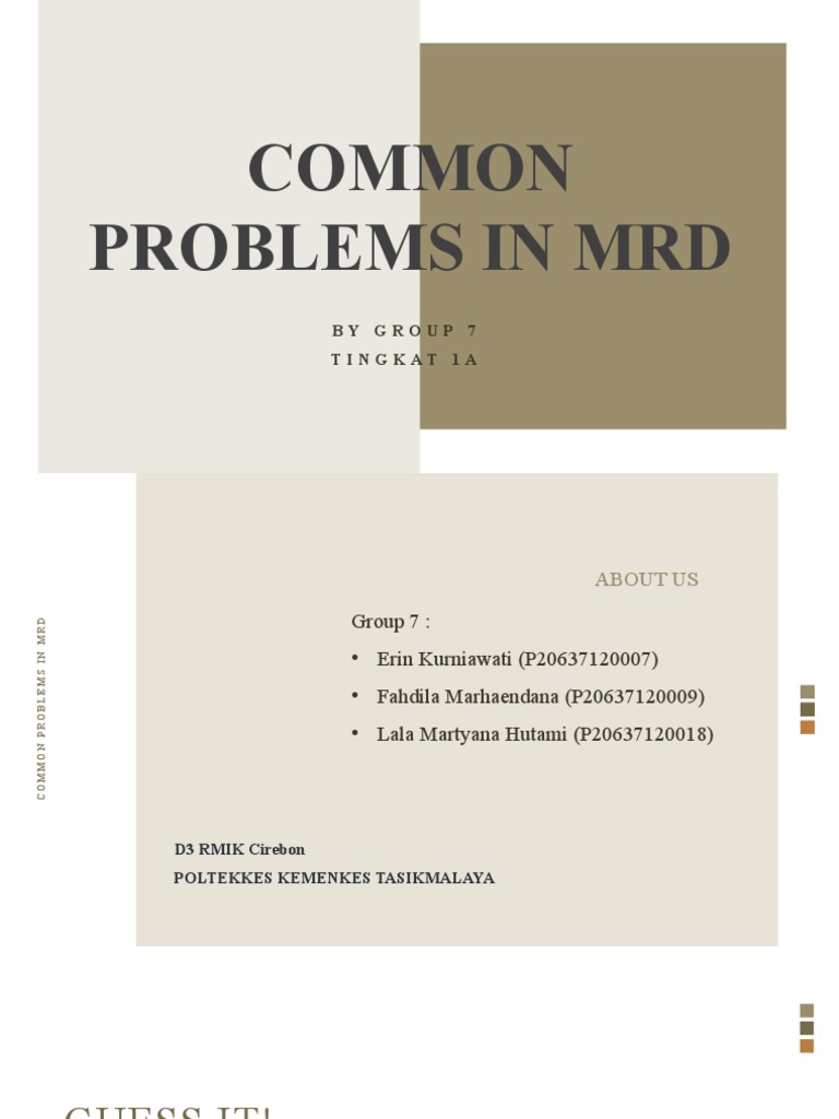 Common MRD Issues in Healthcare | PDF | Medical Record | Medical Diagnosis