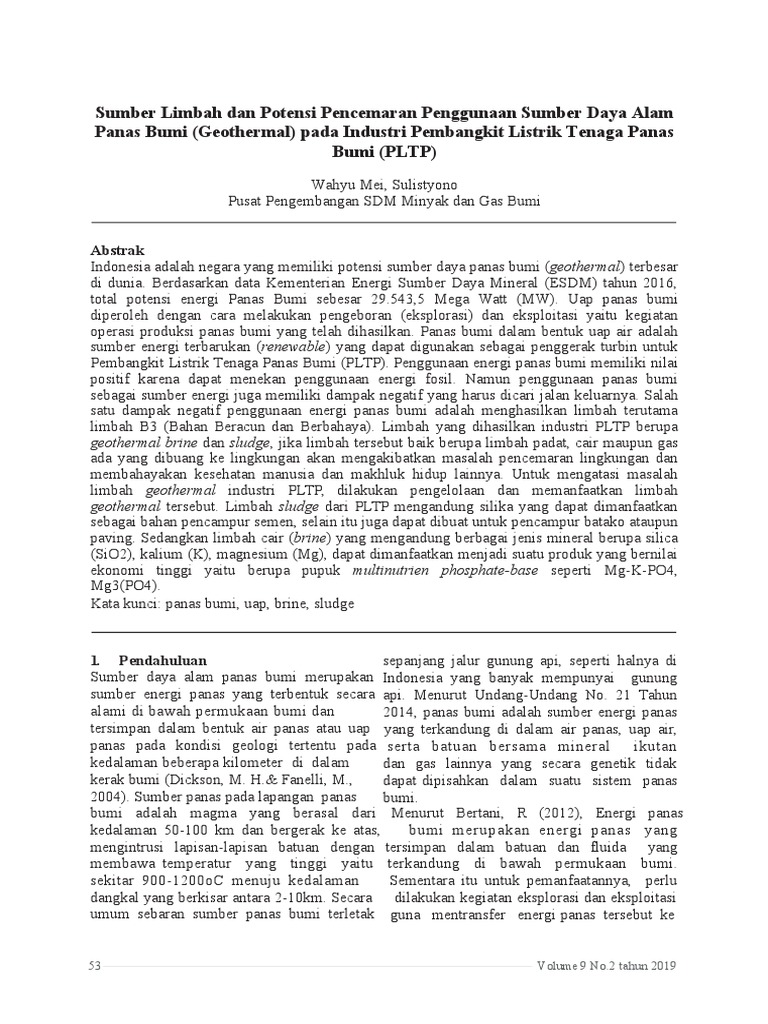 Penjelasan Proses Limbah PLTP | PDF | Sains & Matematika