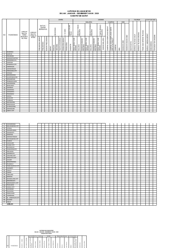 Format Laporan Mtbs | PDF
