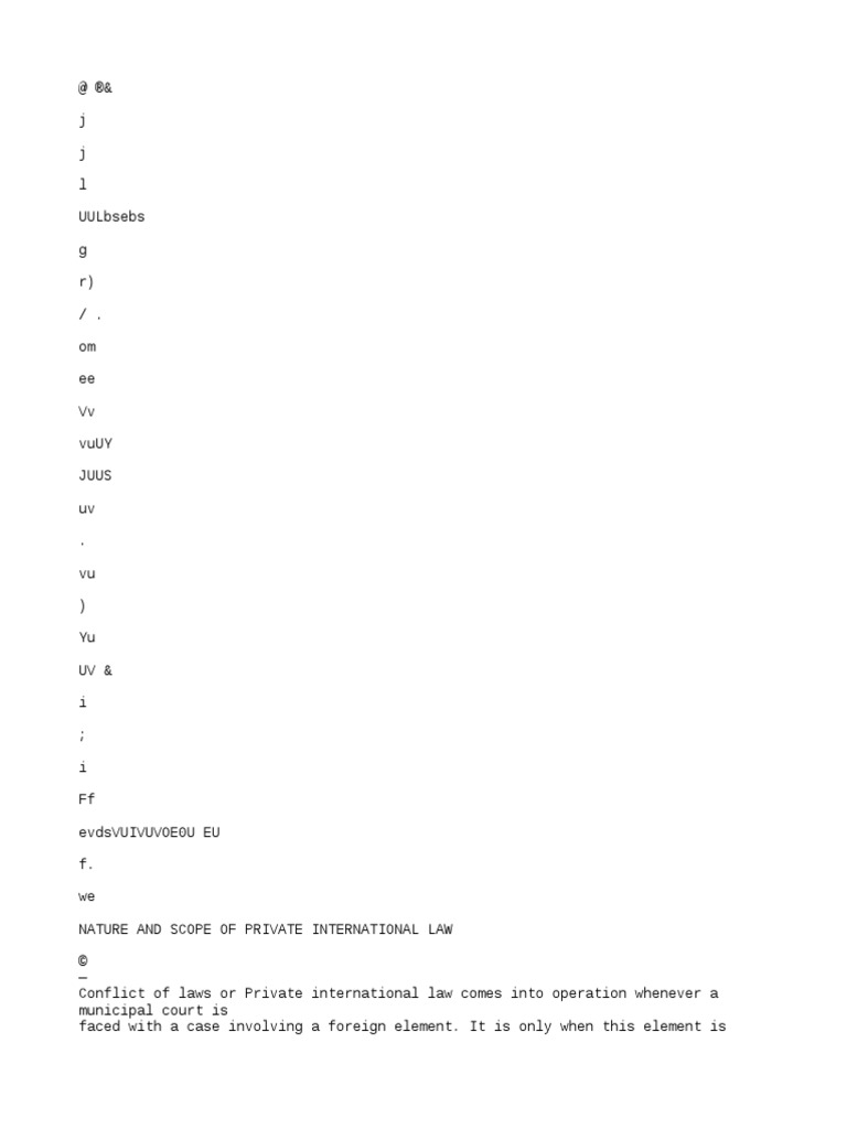 PIL HANDOUT in Text | PDF | Choice Of Law | Judgment (Law)