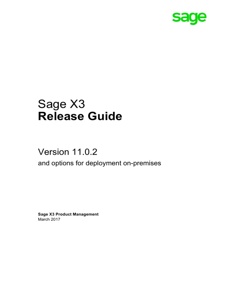 V11 Sage x3 Release Guide With Options On-Premises | PDF | Scheduling ...