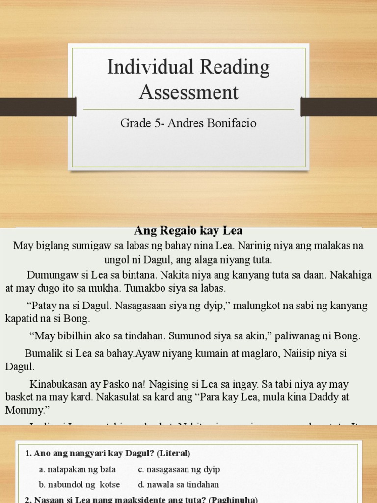 Reading Assessment | PDF