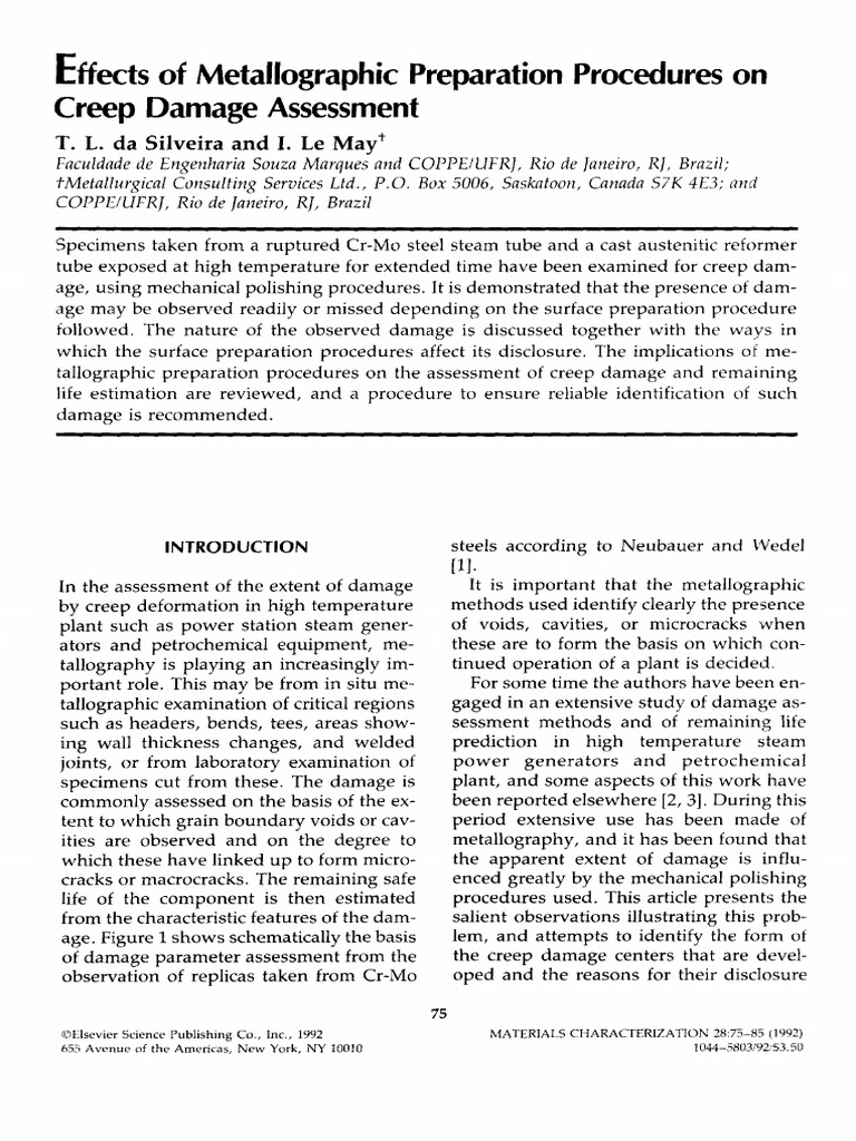 Effects of Prep On Creep | PDF | Creep (Deformation) | Fracture