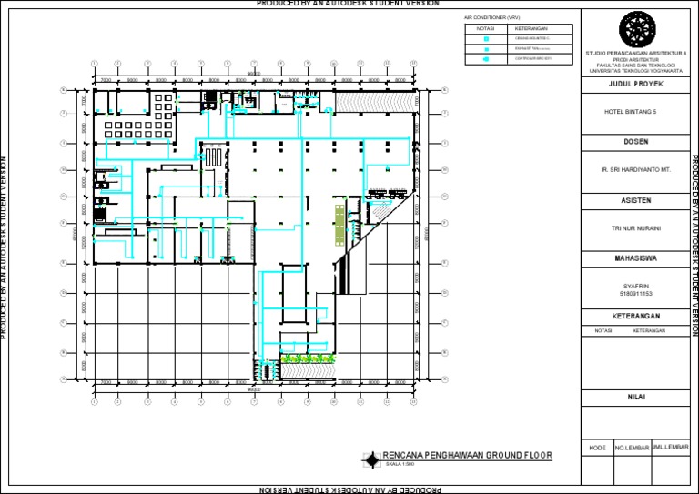 Judul Proyek: Rencana Penghawaan Ground Floor | PDF