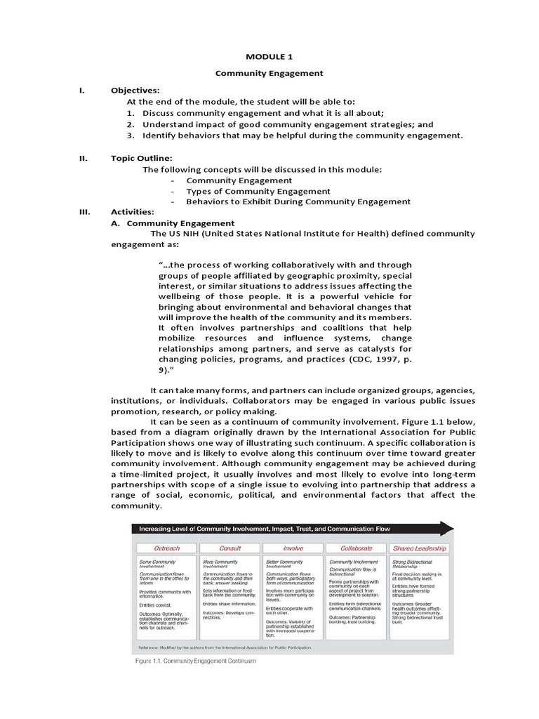 NSTP 2. MODULE 1. Community Engagement | PDF | Community | Facilitator