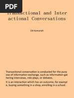 Definition of Transactional Text | PDF | Conversation | Communication