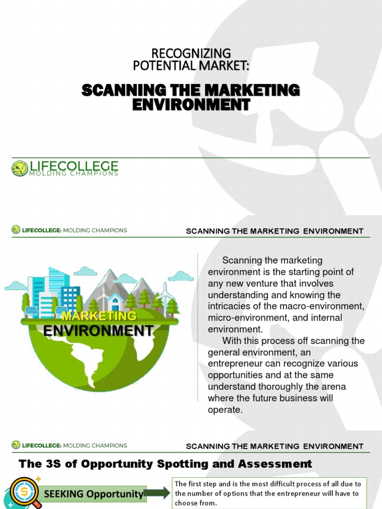 Scanning The Marketing Environment | PDF | Entrepreneurship | Retail