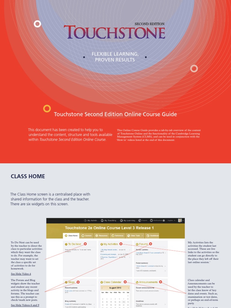 Touchstone Second Edition Online Course Guide: Flexible Learning ...