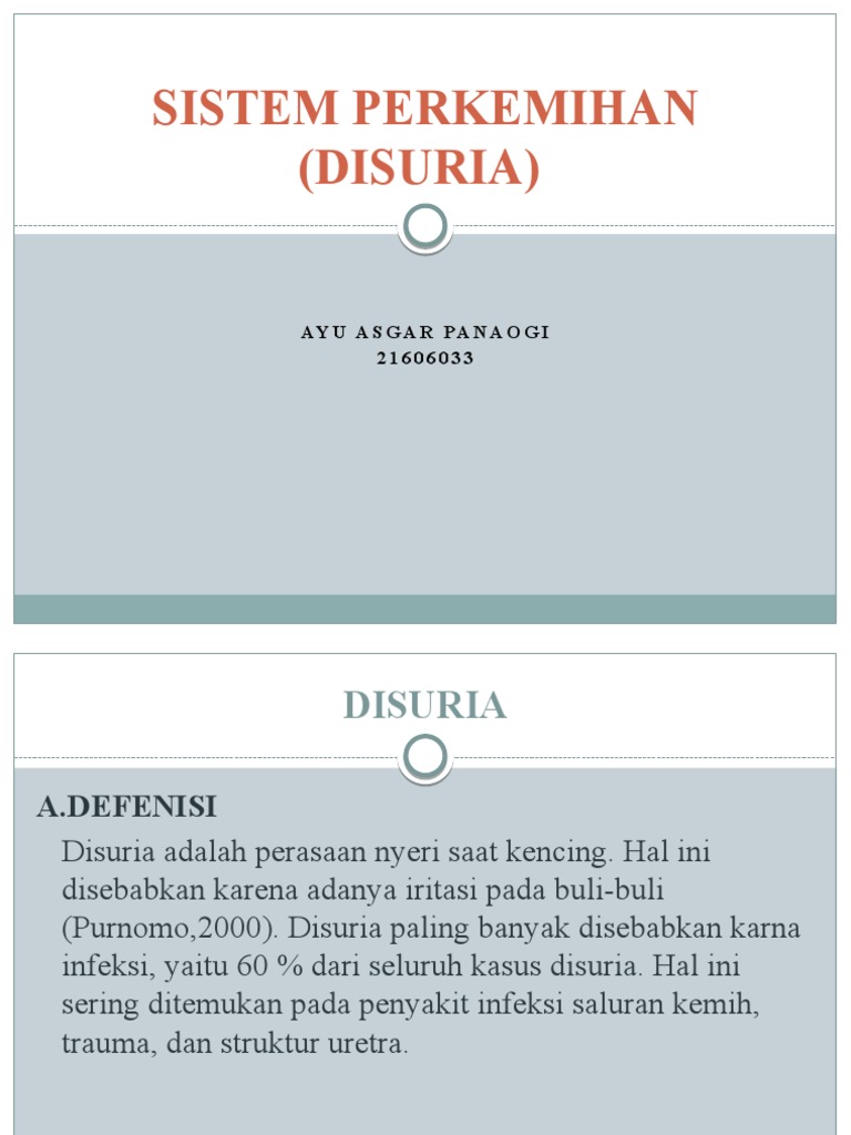 Disuria | PDF | Kesehatan Holistik