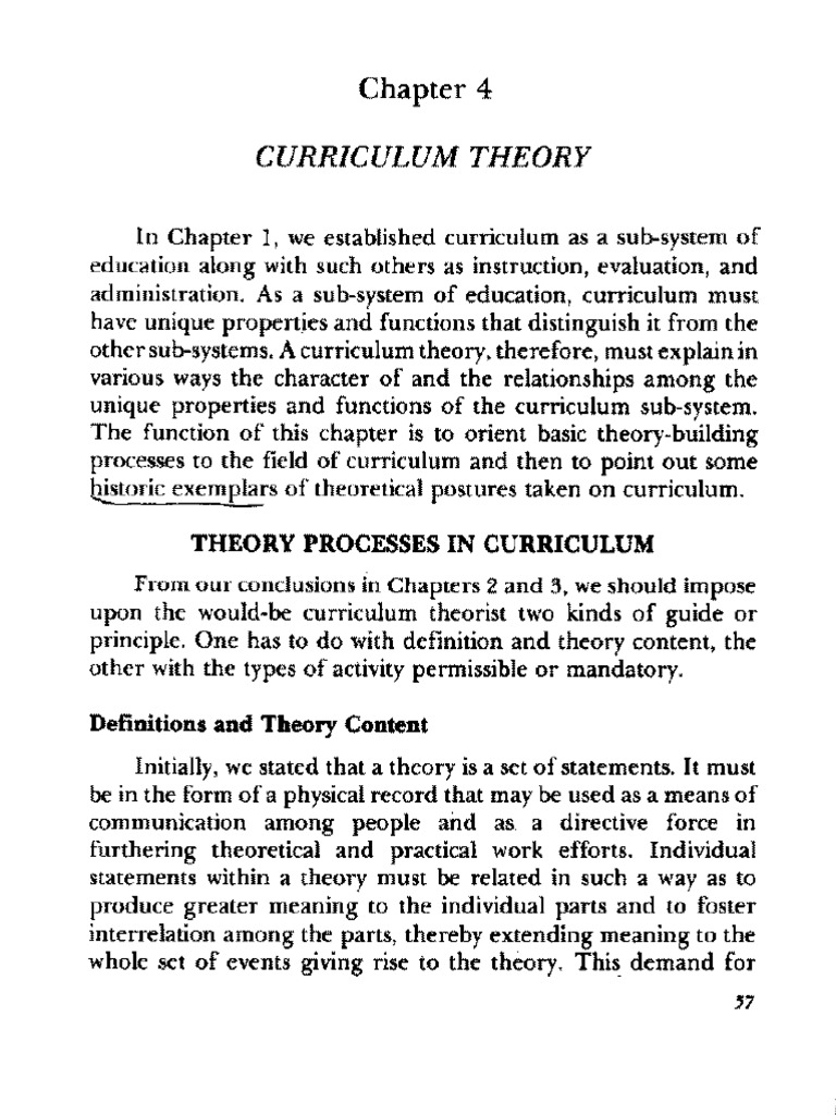 Curriculum Theorists And Their Theories
