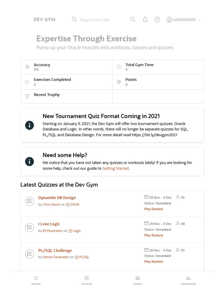Oracle Dev Gym | PDF | Pl/Sql | Oracle Corporation