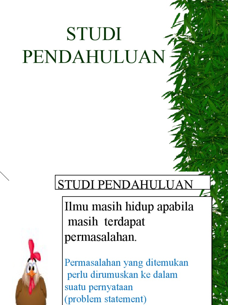 Studi Pendahuluan | PDF