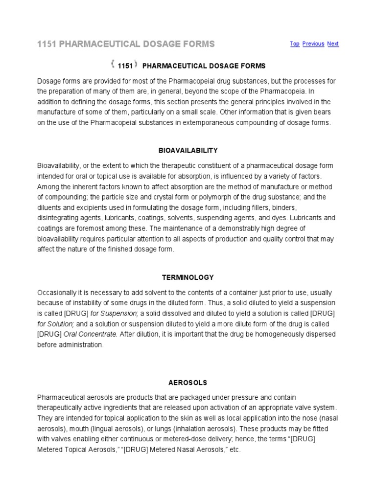 Dosage Form Usp | PDF | Emulsion | Topical Medication