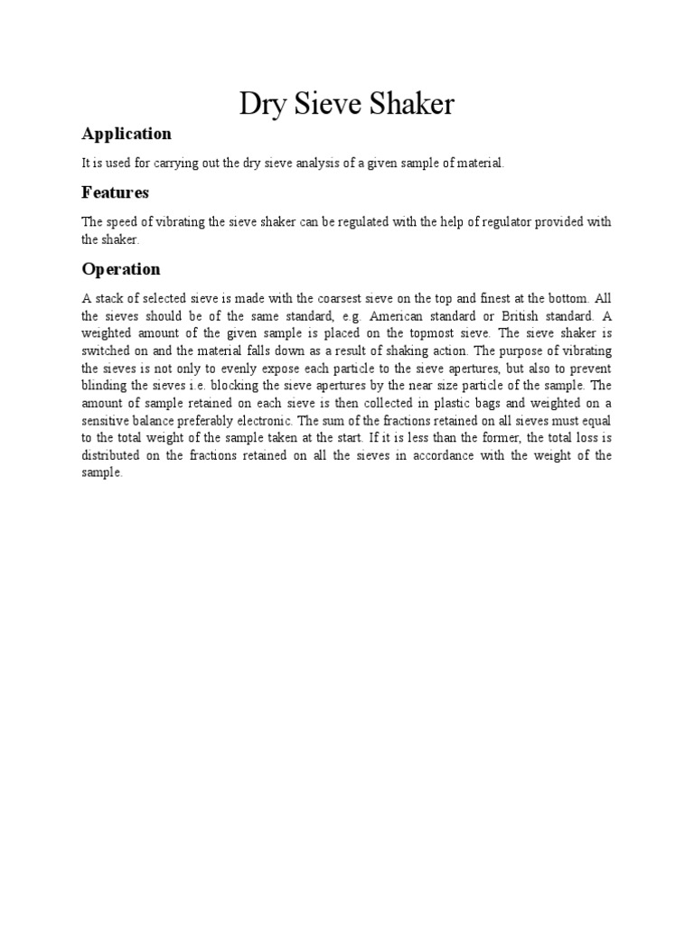 Optimizing Particle Size Distribution Through Controlled Vibration: A ...