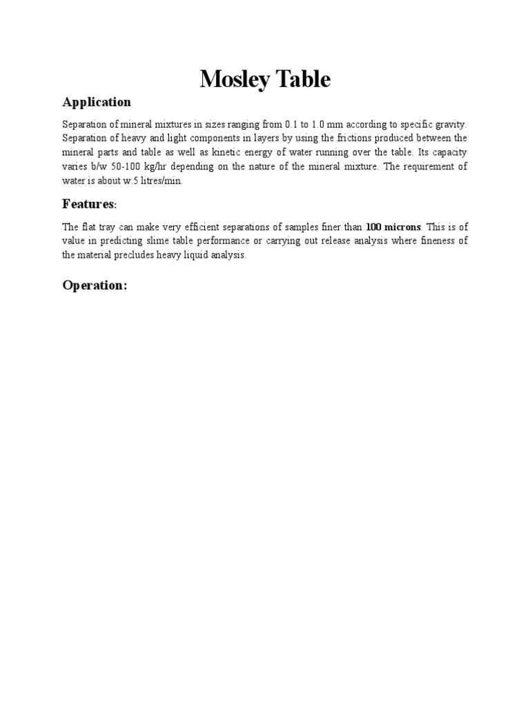 Mosley Table | PDF | Science & Mathematics