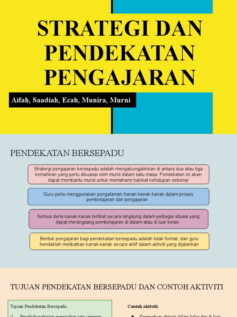 Strategi Dan Pendekatan PDP | PDF