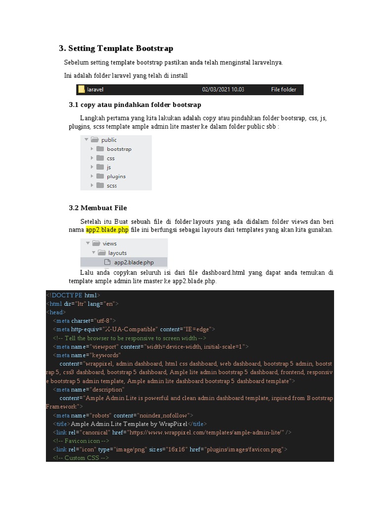 Setting Template Bootstrap | PDF | Bootstrap (Front End Framework ...