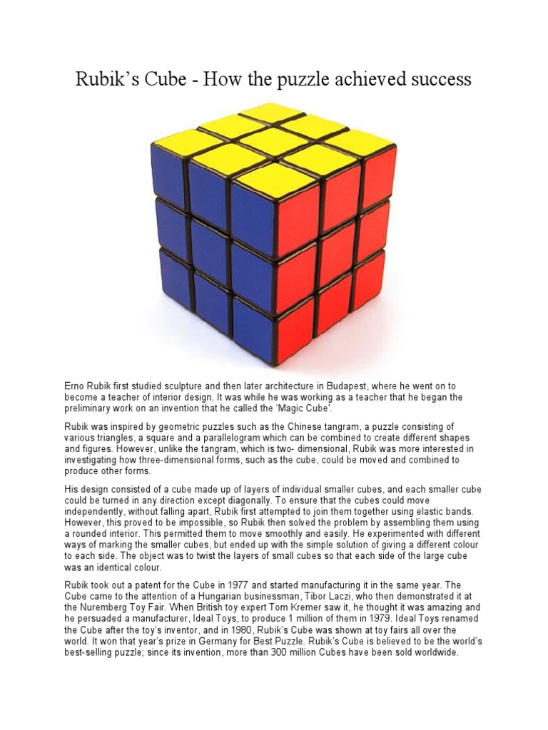 Rubiks Cube Reading | PDF | Logic Puzzles | Recreational Mathematics
