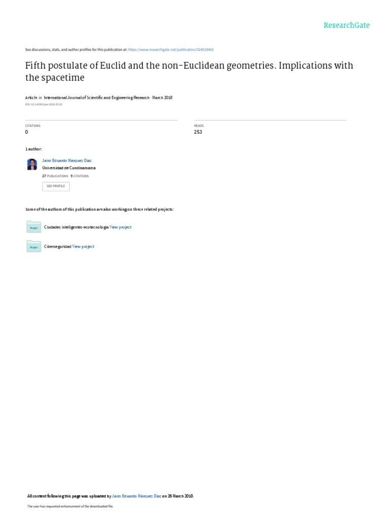 Jurnal, Fifth-postulate-of-Euclid-and-the-non-Euclidean-geometries ...