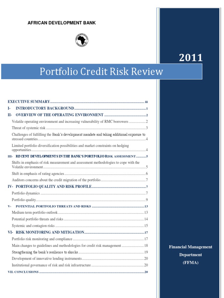 Portfolio Credit Risk Review | PDF | Systemic Risk | Banks