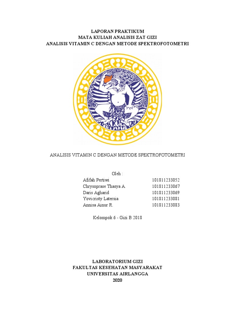 5B - Kelompok 6 AZG - Laporan Praktikum Vit | PDF | Sains & Matematika