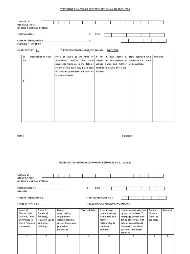 Blank Movable & Immovable | PDF | Property Law | Property