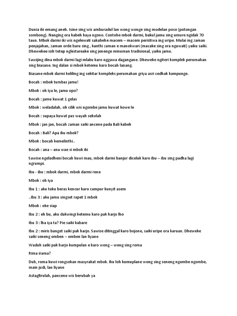 Contoh Teks Anekdot Jawa 2 | PDF