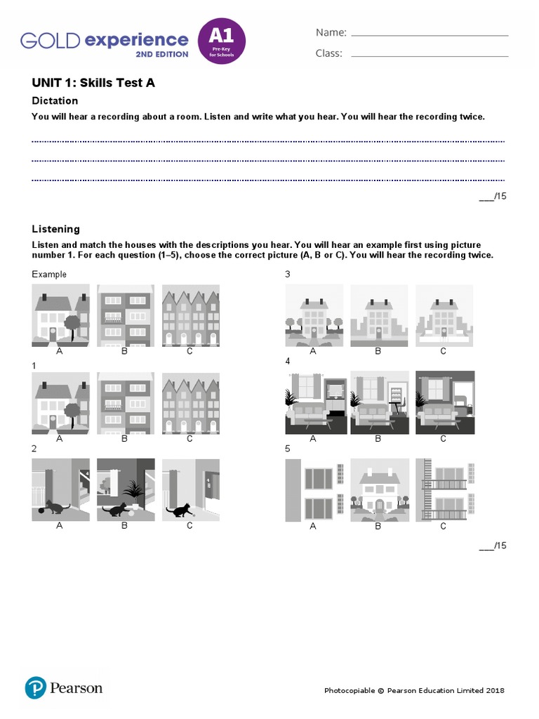 UNIT 1: Skills Test A: Dictation | PDF
