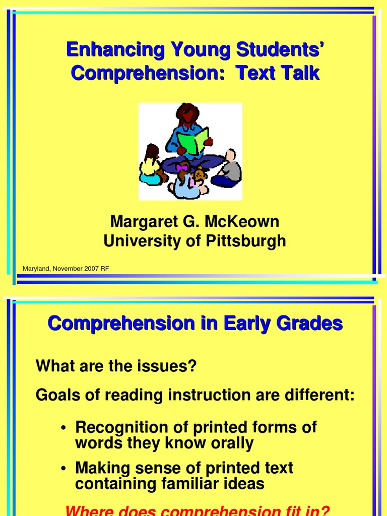 Enhancing Young Students ' Comprehension: Text Talk | Download Free PDF ...