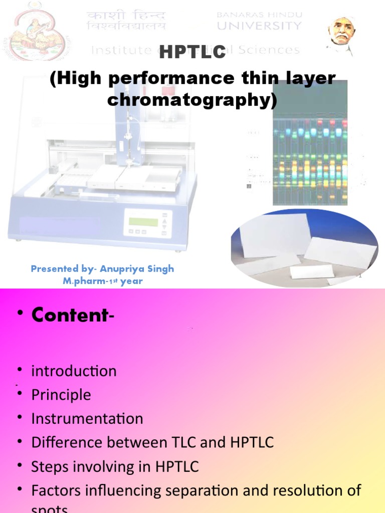 (High Performance Thin Layer Chromatography) : HPTLC | PDF | Thin Layer Chromatography ...