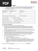 AIUB Assignment Cover Sheet | PDF