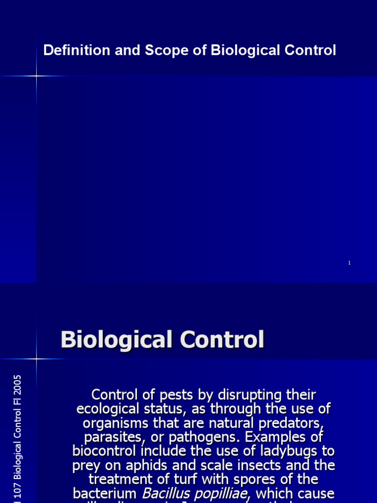 Definition and Scope of Biological Control | PDF | Biological Pest ...