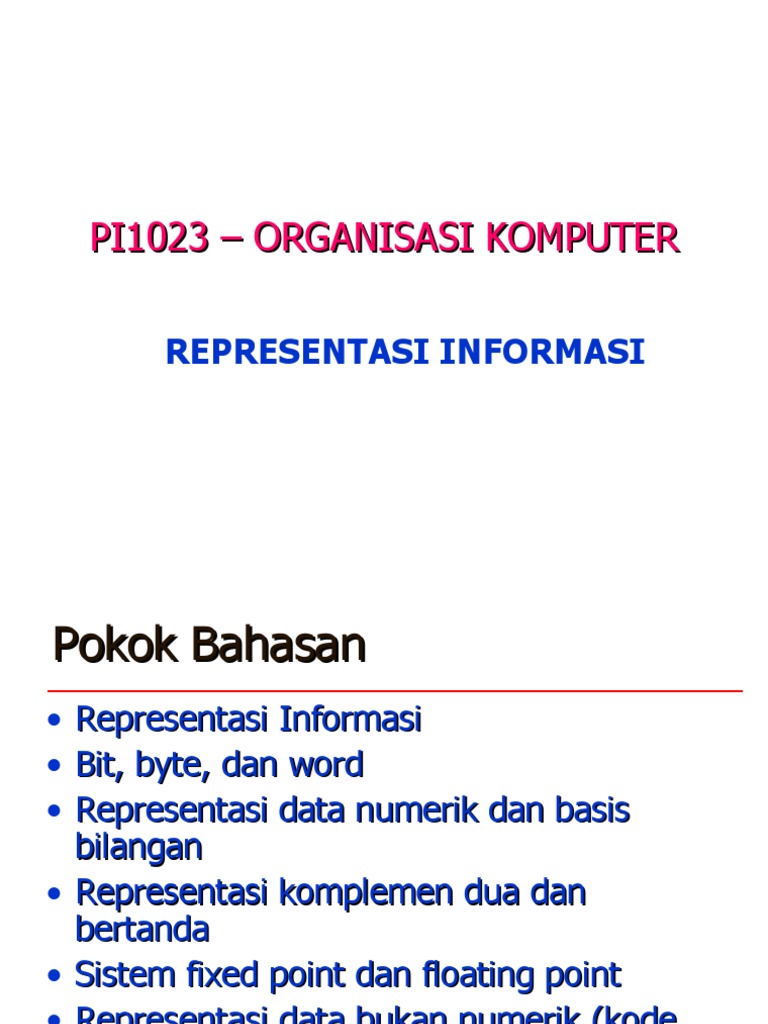Representasi Data Komputer | PDF