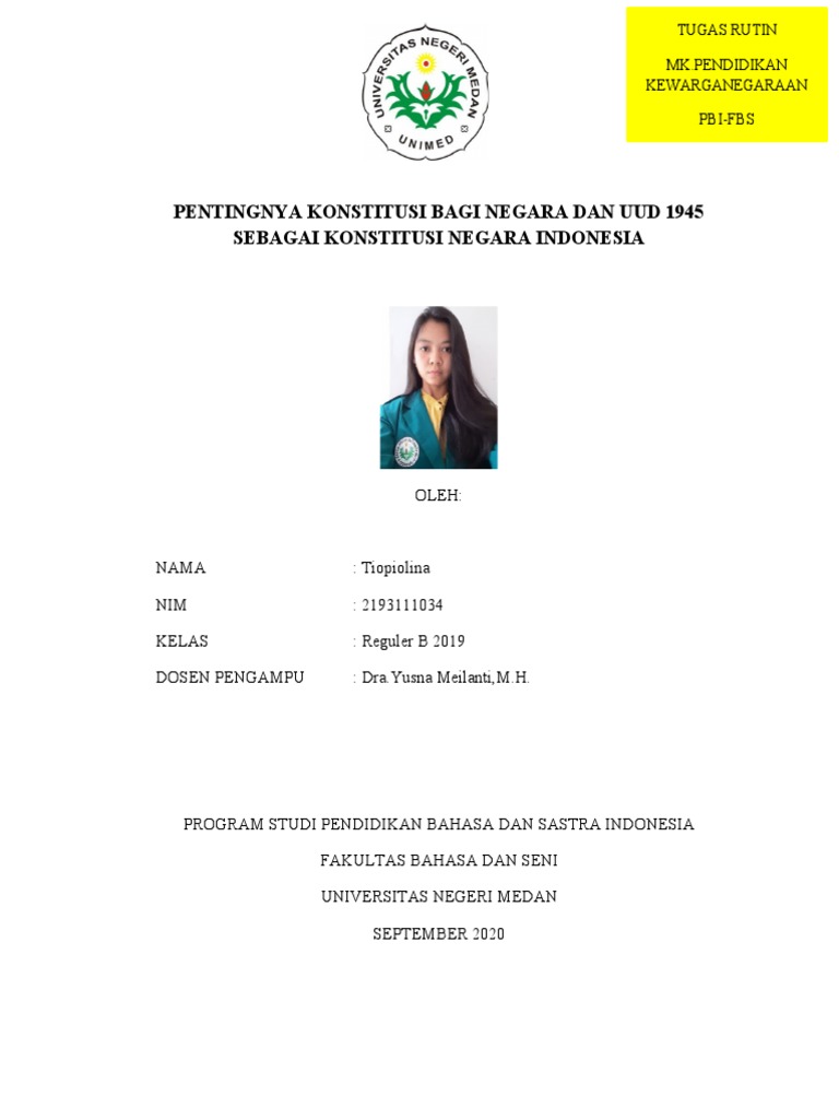 Pentingnya Konstitusi Bagi Negara Dan Uud 1945 Sebagai Konstitusi ...