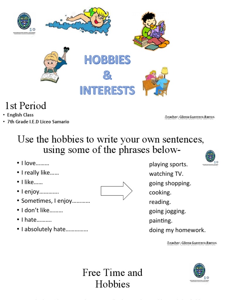Clase de Sports Hobbies and Interests | PDF | Leisure | Recreation