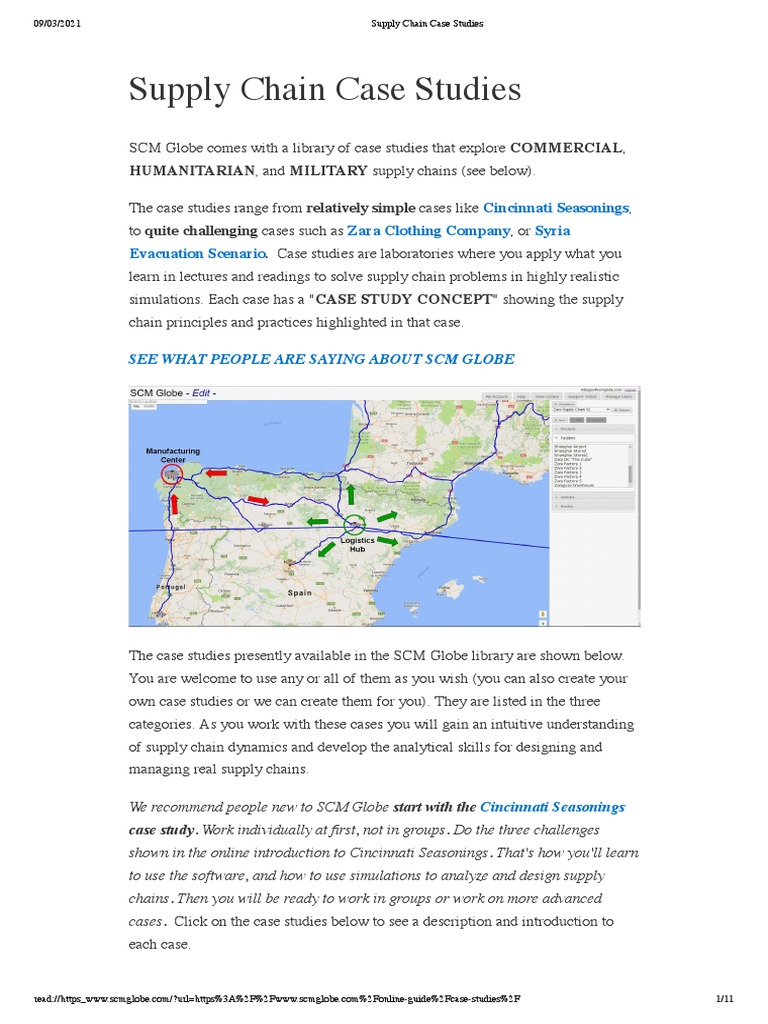 Supply Chain Case Studies 12 | Download Free PDF | Supply Chain ...